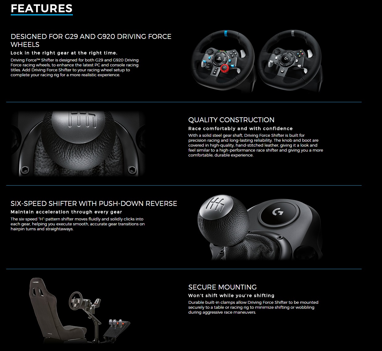 Logitech Driving Force 6-Speed Shifter (941-000132) - Logitech Gaming ...