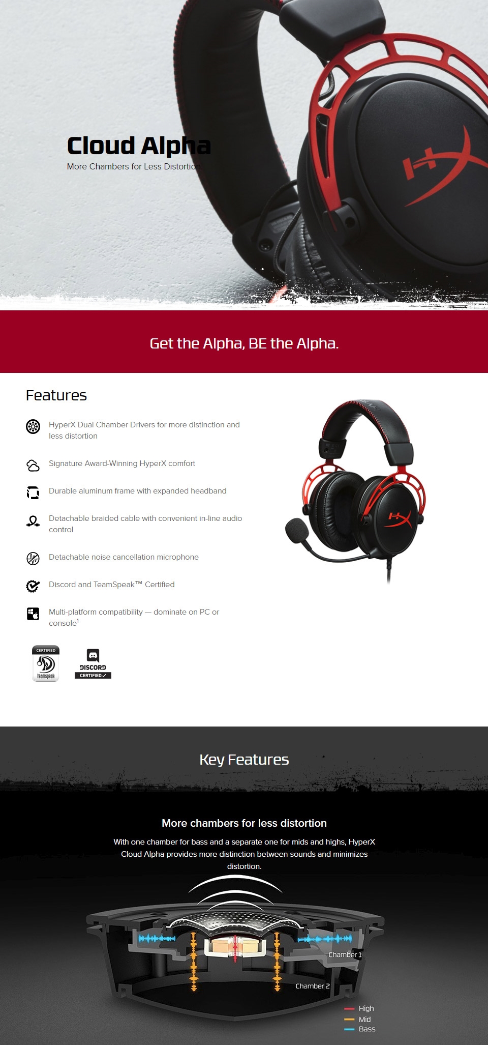 HyperX Cloud Alpha Pro Gaming Headset - Red | Headphones & Headsets ...