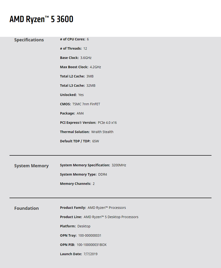 AMD Ryzen 5 3600 CPU | PC ROOM