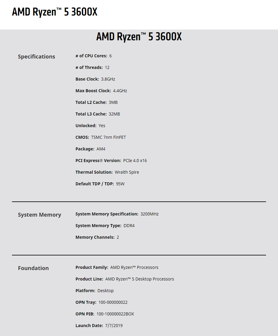 AMD Ryzen 5 3600X CPU | PC ROOM