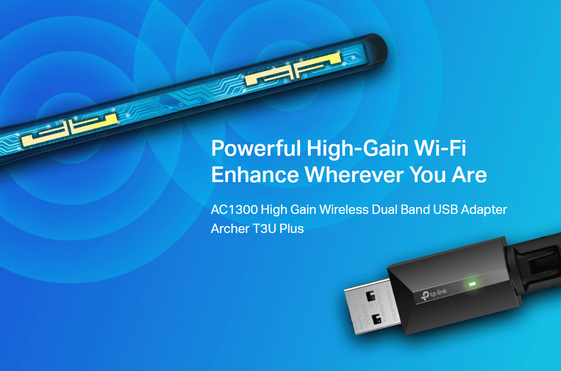 TP-Link AC1300 High Gain Wireless Dual Band USB Adapter - Network ...
