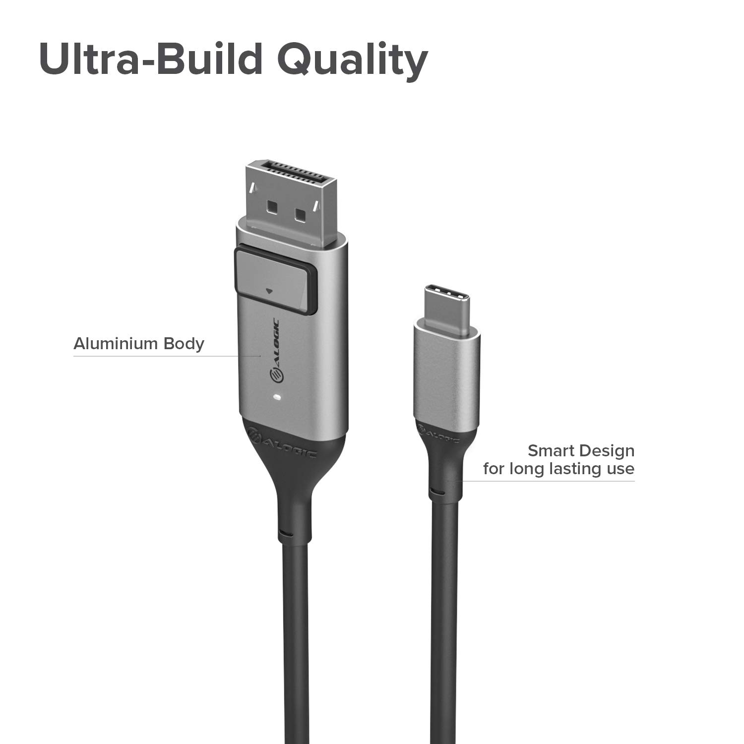 Alogic 2m Ultra USB-C to DisplayPort Cable 4K @60Hz - Monitor Cables ...