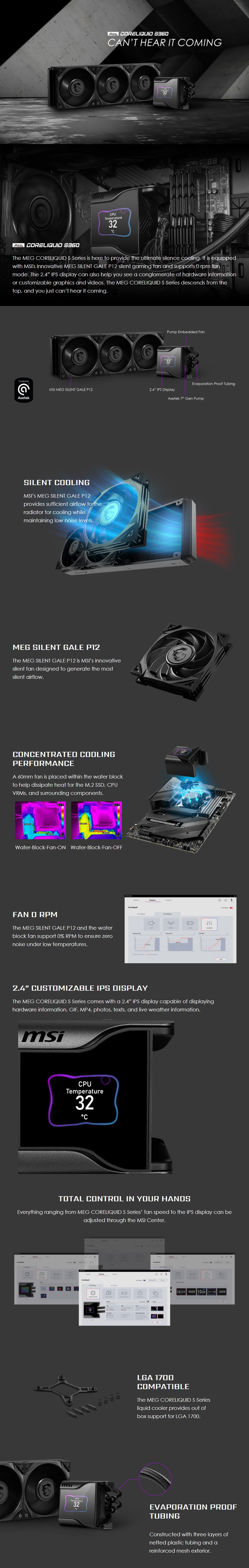 MSI MEG CoreLiquid S360 Liquid Cooler [MEG CORELIQUID S360]