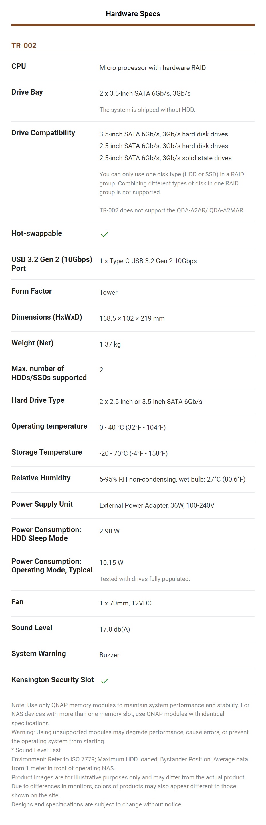 QNAP TR-002 2-Bay DAS USB 3.2 Gen 2 RAID Expansion Enclosure | NAS ...