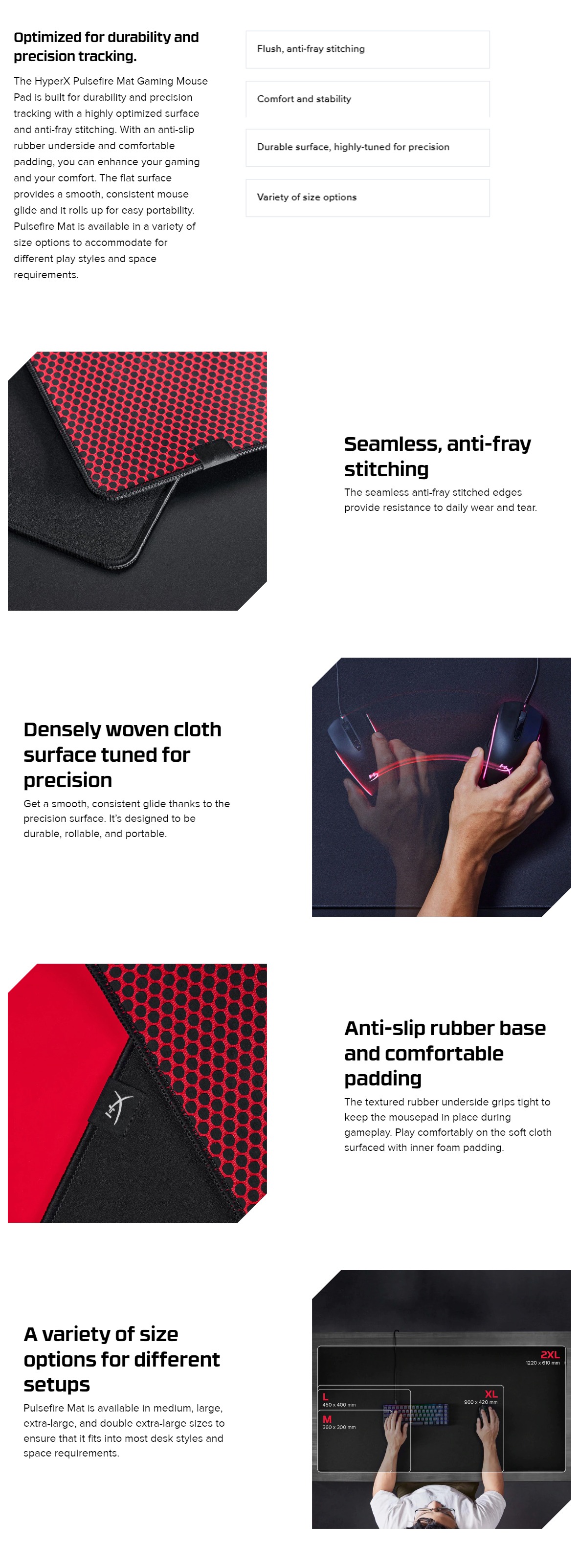 HyperX Pulsefire Mat XL Gaming Mouse Pad Cloth - 4Z7X5AA | Mousepads ...