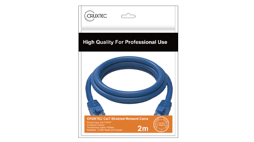 Cruxtec 30m CAT7 10GbE SF/FTP Triple Shielding Ethernet Cable - Blue ...