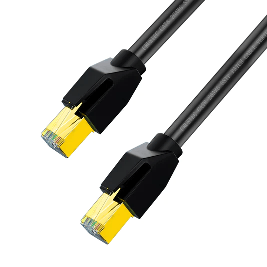 Cruxtec 5m CAT8 40GbE SF/FTP Triple Shielding Ethernet Cable - Black ...