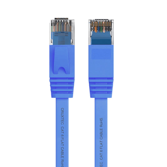 Cruxtec 30m Flat CAT6 UTP Ethernet Cable - Blue | Network Cables | FC6 ...