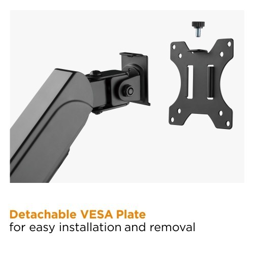 Brateck Dual Monitor Pole-Mounted Gas Spring Arm for 17-32 inch ...