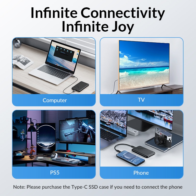 Orico 2.5" SATA Micro-B HDD/SSD Enclosure - Black (25PW1-U3-BK) | HDD ...