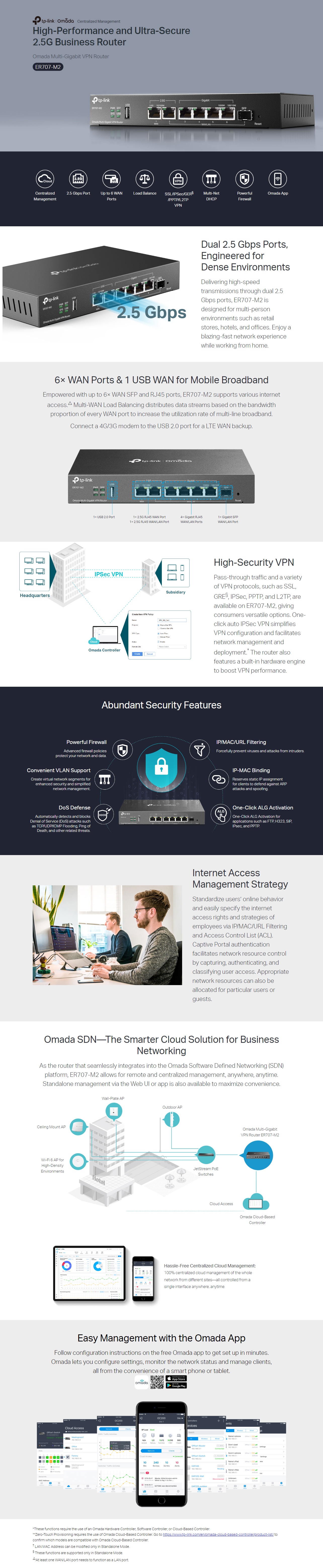 TP-Link ER707-M2 Omada Multi-Gigabit VPN Router - Modems & Routers ...