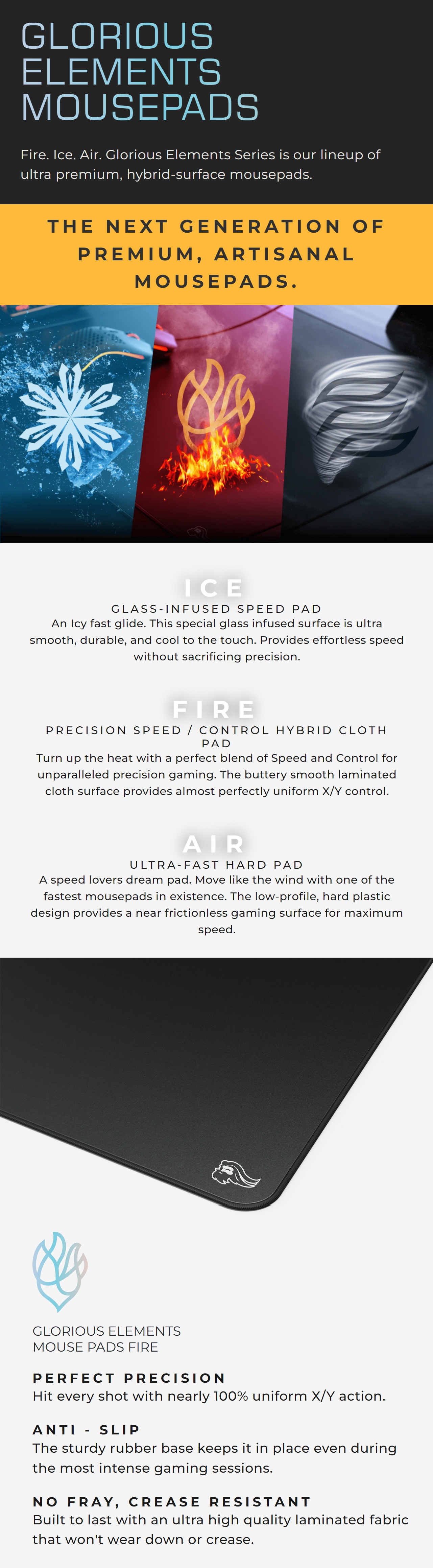 Glorious Element XL Gaming Mouse Pad - Fire | Glorious Mousepads | GLO ...