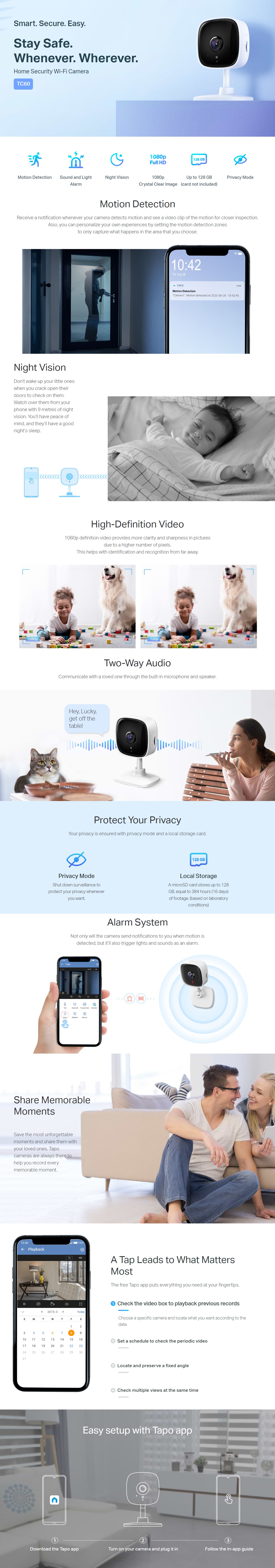 TP-Link TC60 1080p Home Security Wi-Fi Camera - Webcams & Cameras | TC60