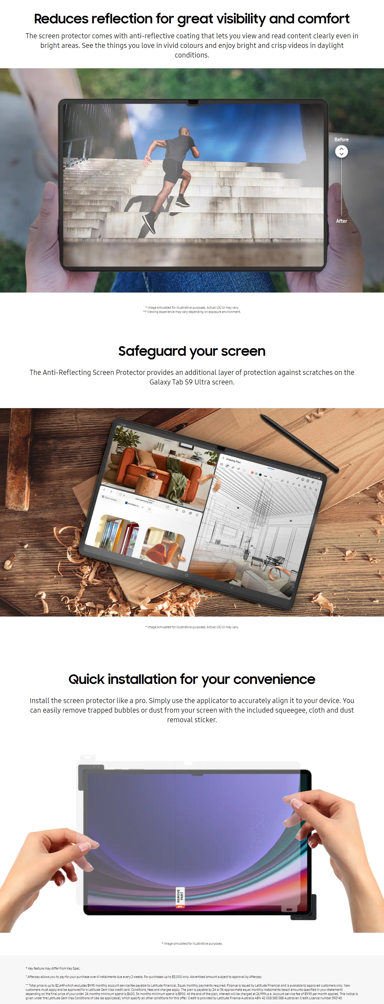 Samsung Galaxy Tab S9+ Anti-Reflecting Screen Protector | Android ...