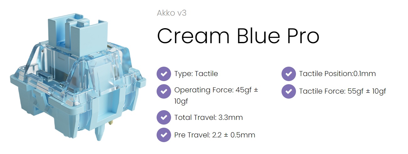 Akko V3 Cream Blue Pro Switch (45 pcs) | Keyboard Accessories | Akko