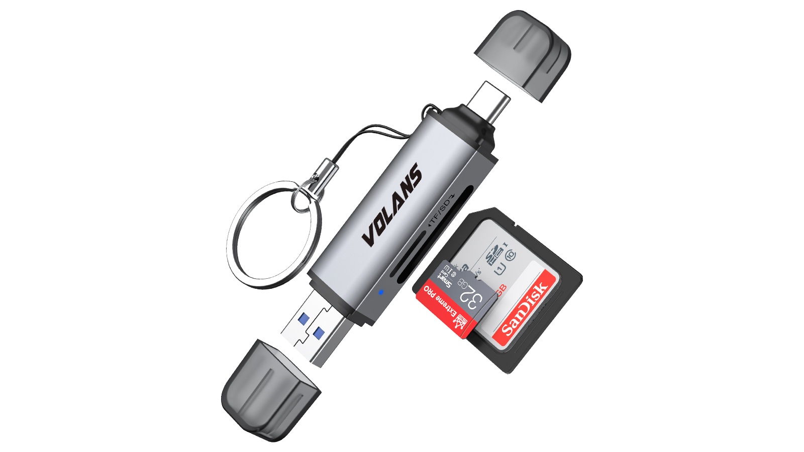 Volans VL-CR06 USB 3.1 A/C SD/Micro SD Card Reader - Fast Delivery ...