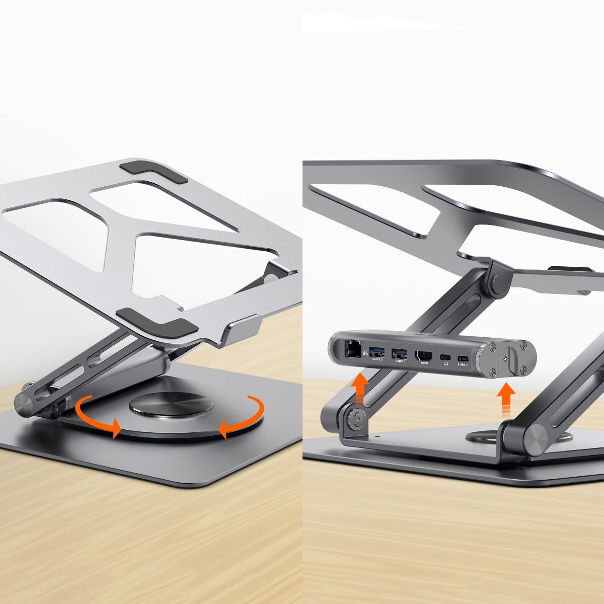 MBeat Stage S12 Rotating Laptop Stand with USB-C Docking Station | MB ...