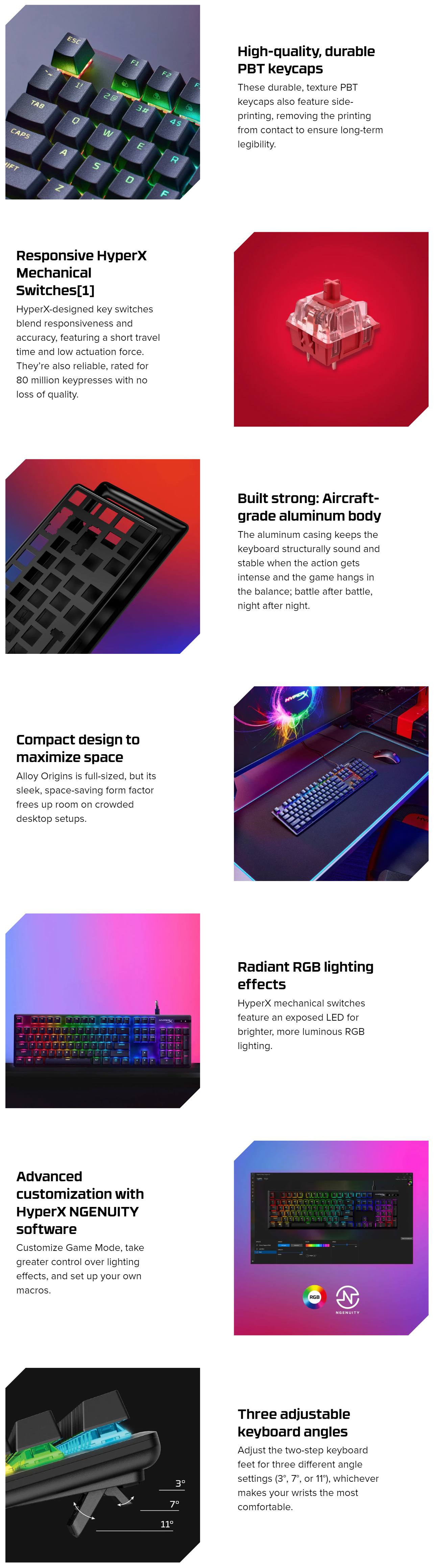 Buy HyperX Alloy Origins Mechanical Keyboard | 639N4AA | Gaming Keyboards