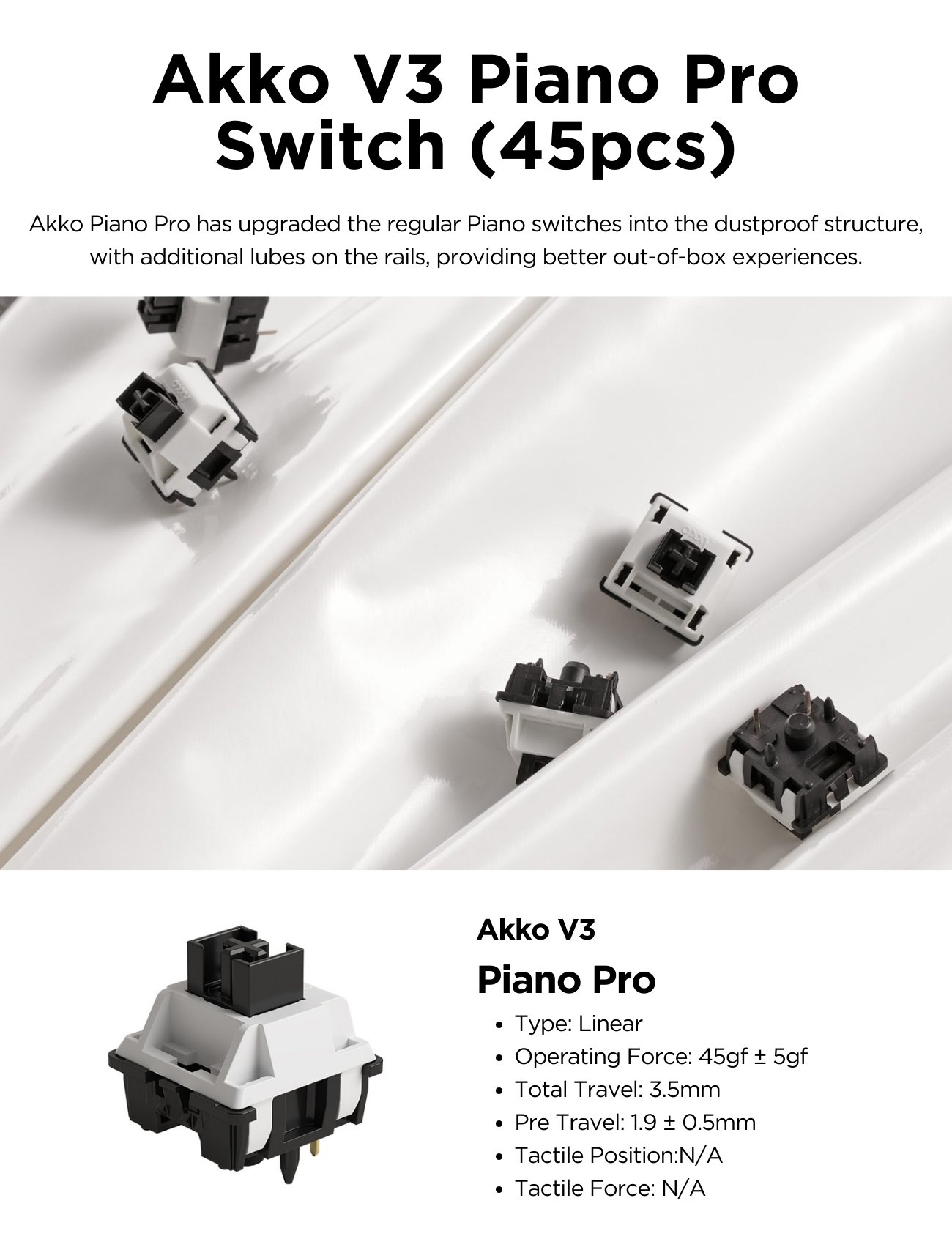 Akko V3 Piano Pro Switch (45 pcs) - Keyboard Accessories | Fast ...