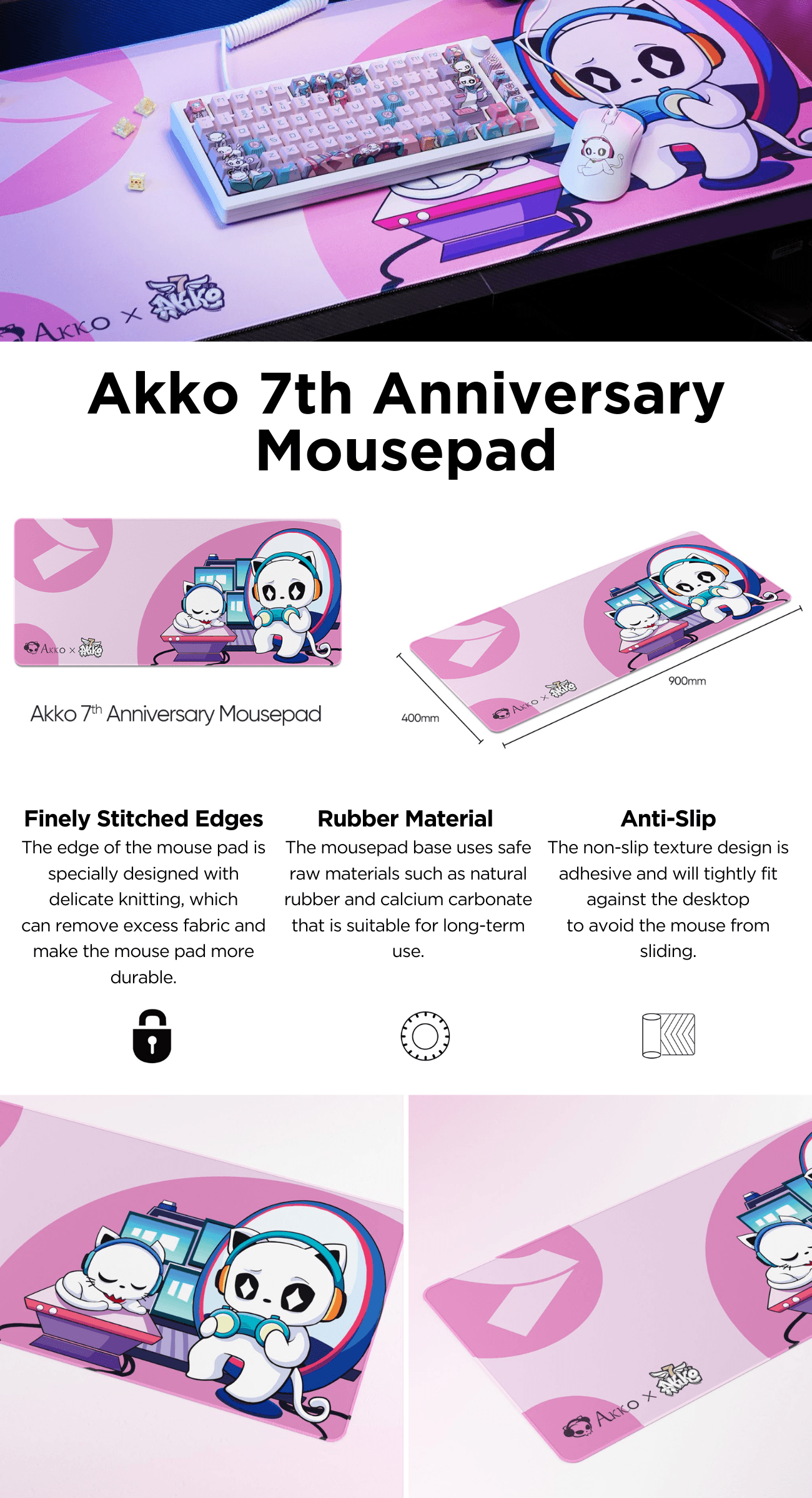 Akko 7th Anniversary Mousepad (400mm x 900mm) | Fast Delivery Australia ...