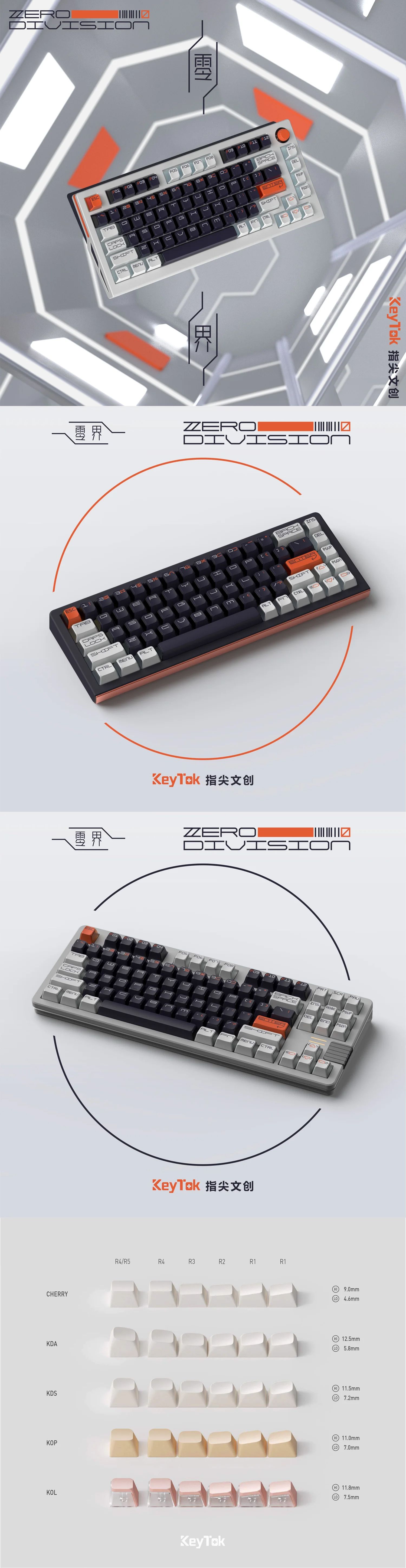 Keytok KOL Zero Division Dye-Sub KOL Keycaps (142-Key) - Keyboard ...