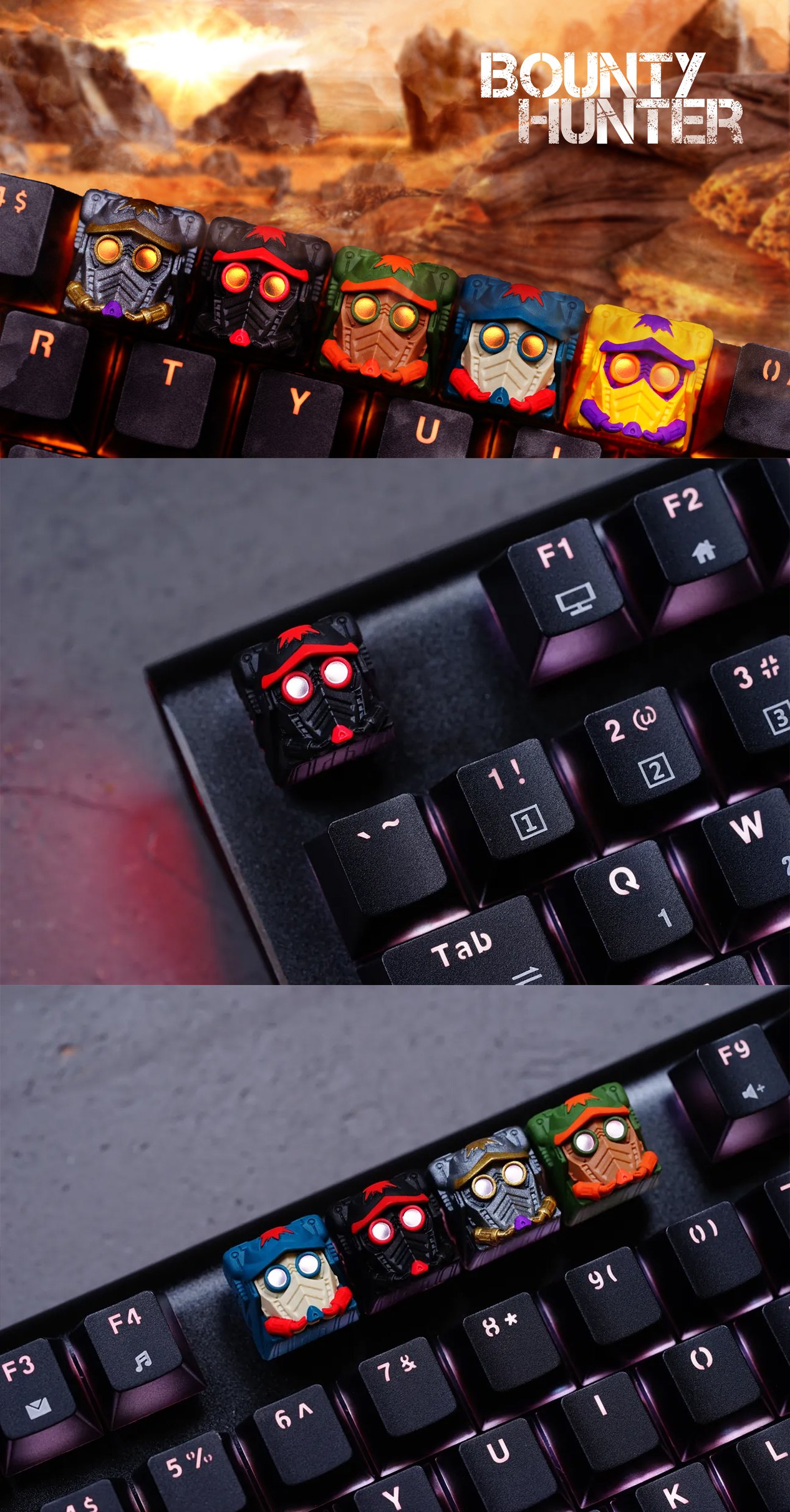 Hotkeys Project Bounty Hunter Keycaps - Darkness | Keyboard & Mouse ...