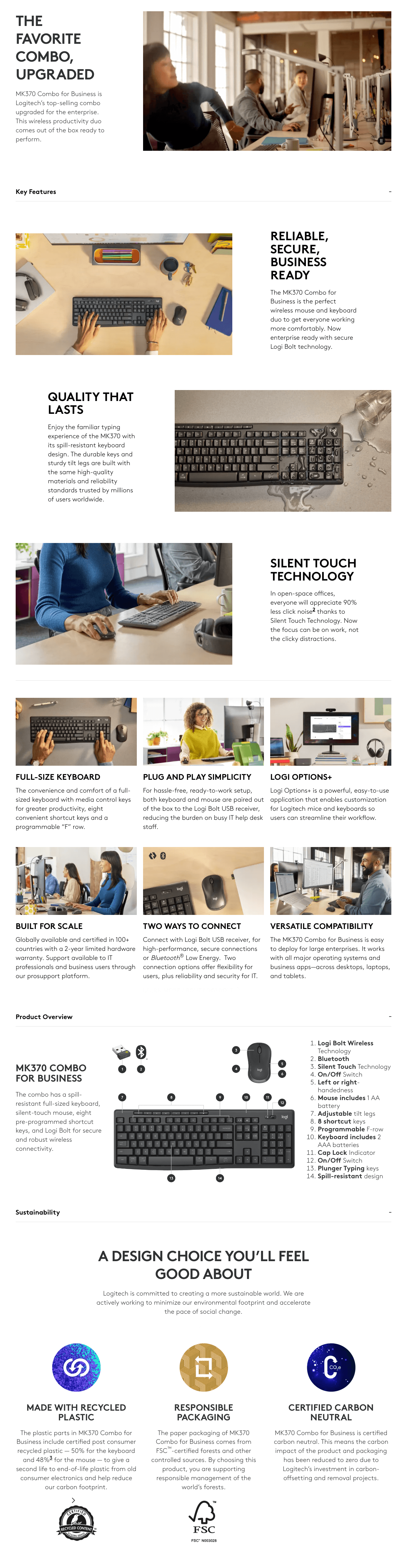 Logitech MK370 Wireless Keyboard and Mouse Combo | Fast Delivery Australia