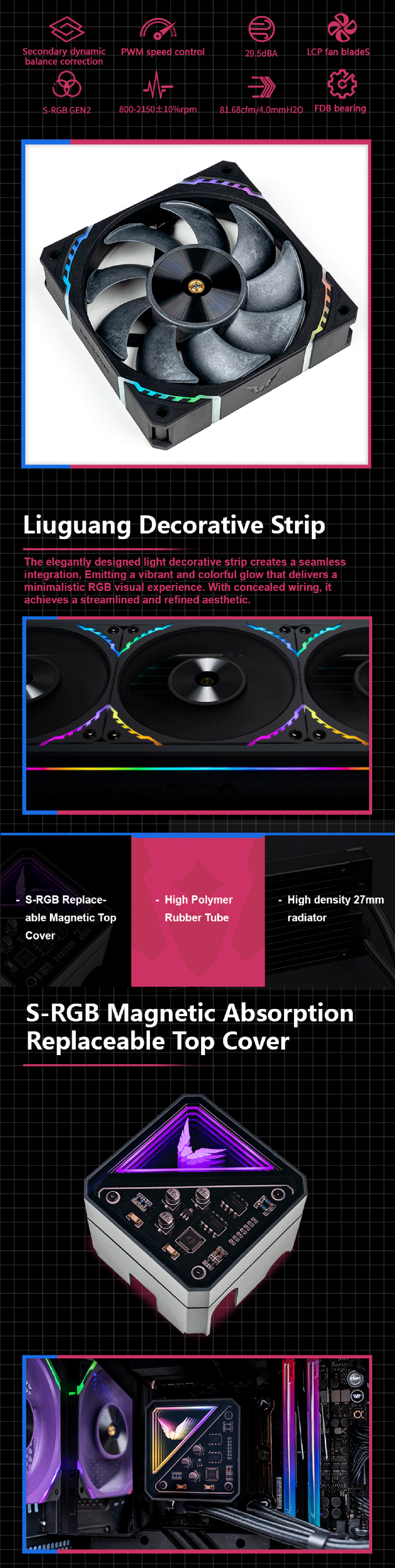 Valkyrie V360-Loki 360mm Liquid CPU Cooler - Black | CPU Coolers