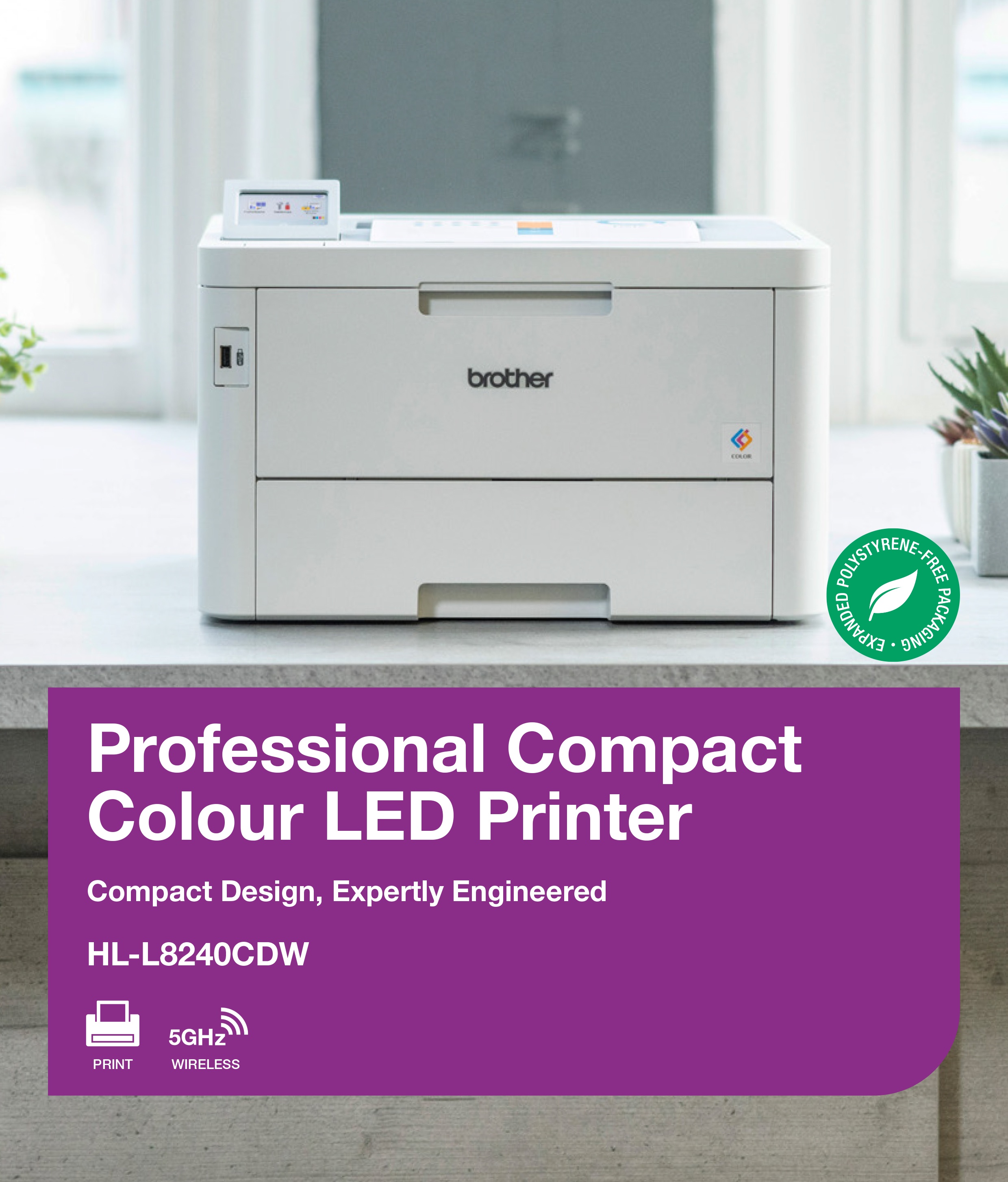 Brother HL-L8240CDW Compact Wireless Professional Colour Laser Printer ...