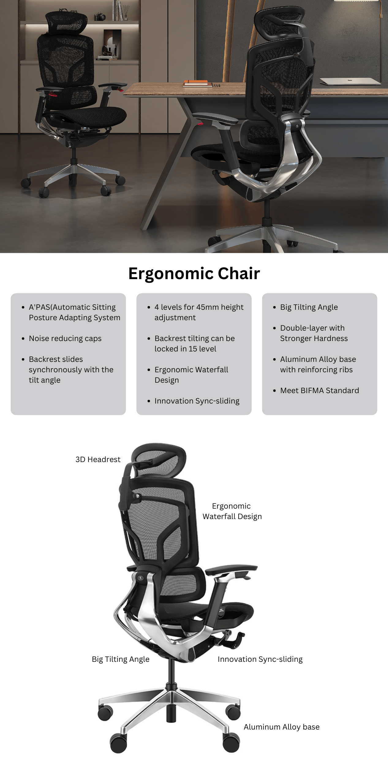 GTChair Alien X 5D Armrest High Back Mesh Ergonomic Office Chair ...