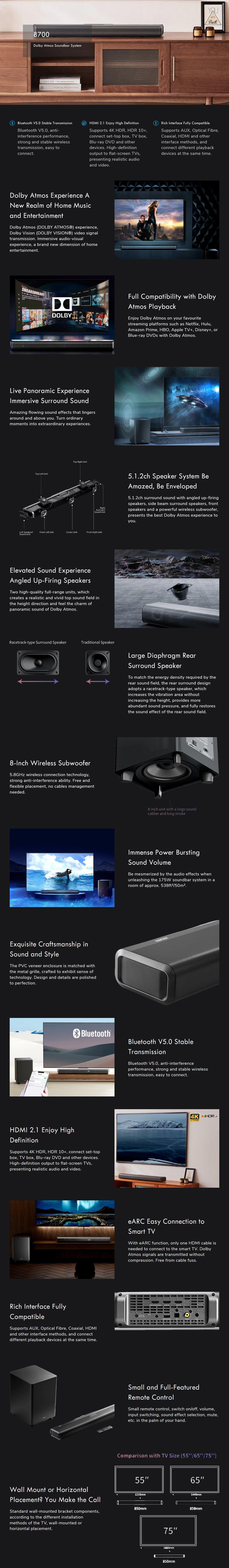 Edifier B700 Dolby Atmos Soundbar System with Wireless Subwoofer [B700]