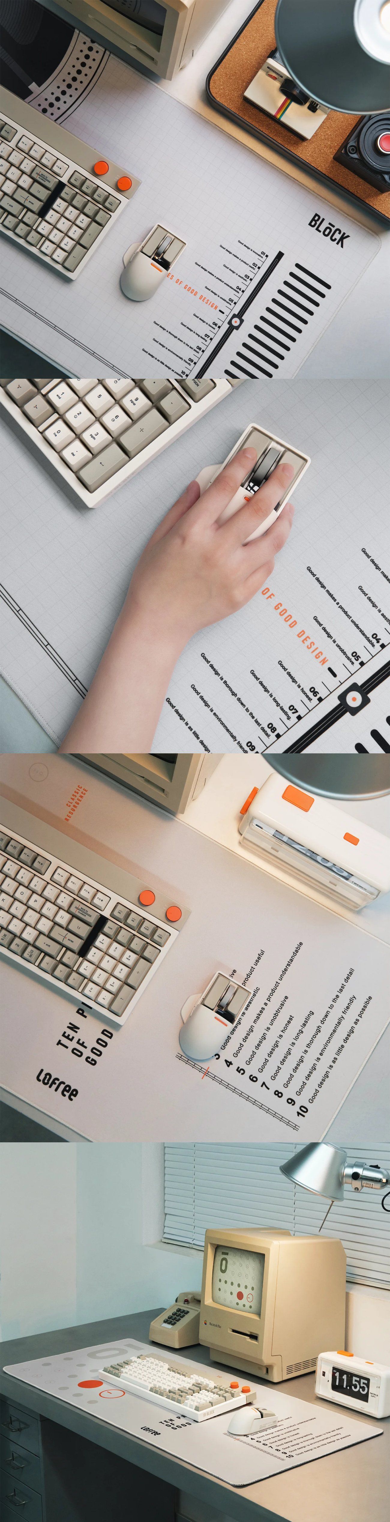 Lofree Desk Mat - Vintage Grey (900x400x3mm) [MPLFON913GY]