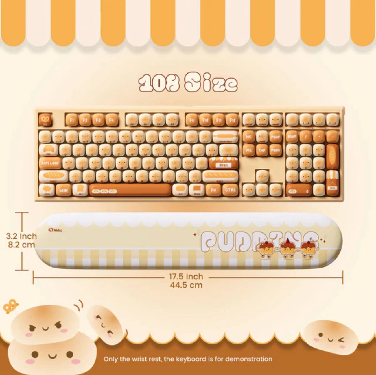 Akko Monsgeek Pudding Wrist Rest - 108 Size [6975351385721]