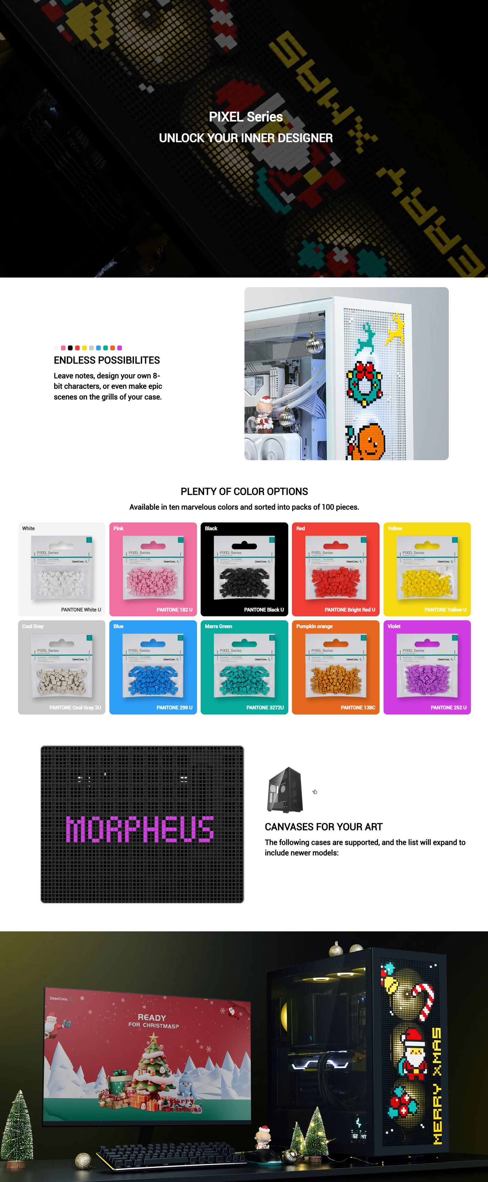 Deepcool PIXEL Series Creative Case Bits - Red (100 Pieces) [R-PIXEL ...