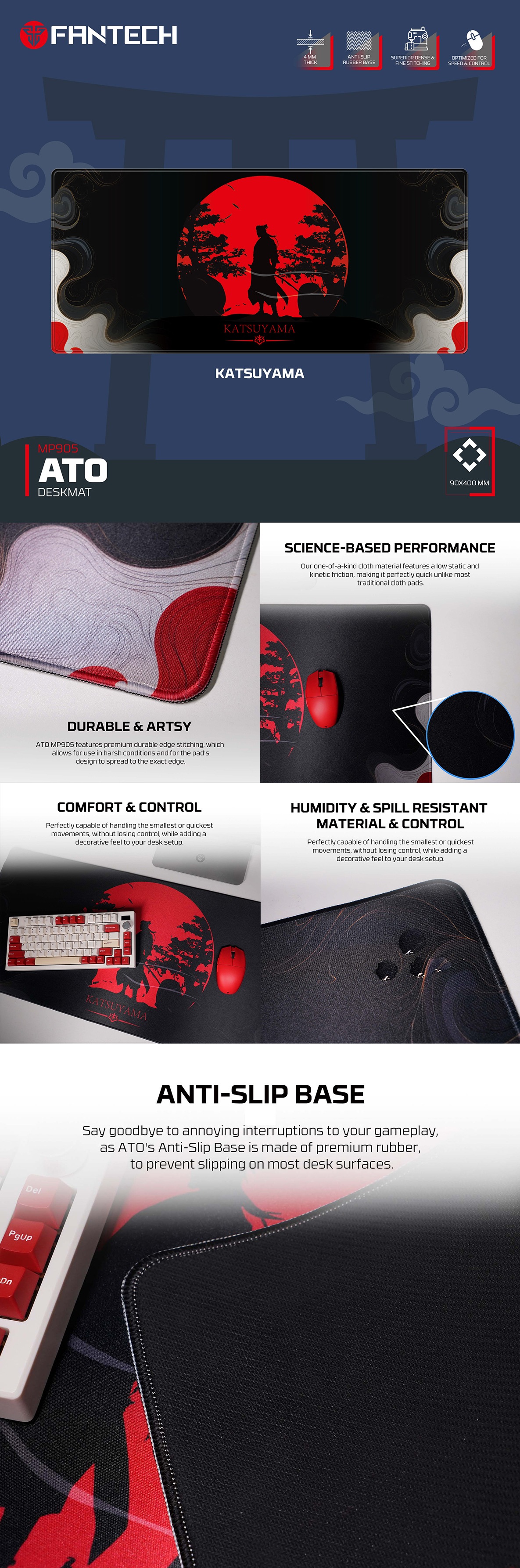 Fantech MP905 Computer Desk Mouse Pad - Katsuyama (900x400x4mm ...