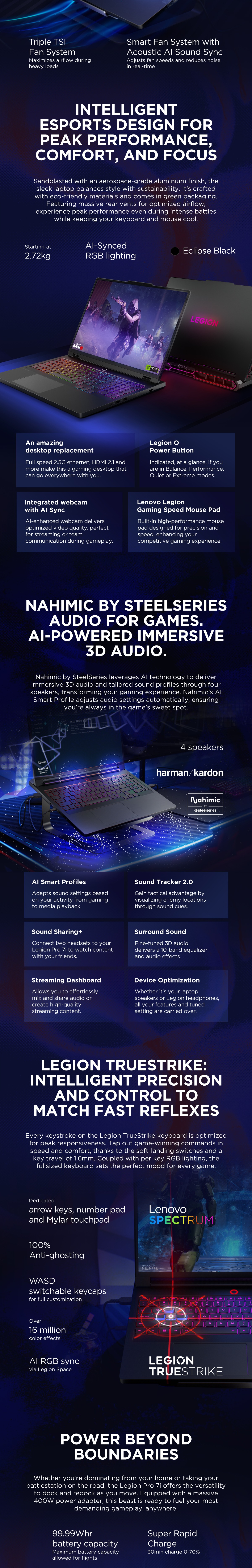 Lenovo Legion Pro 7i Gen 10 [83F5001DAU] 16" WQXGA Core Ultra 9 32GB ...