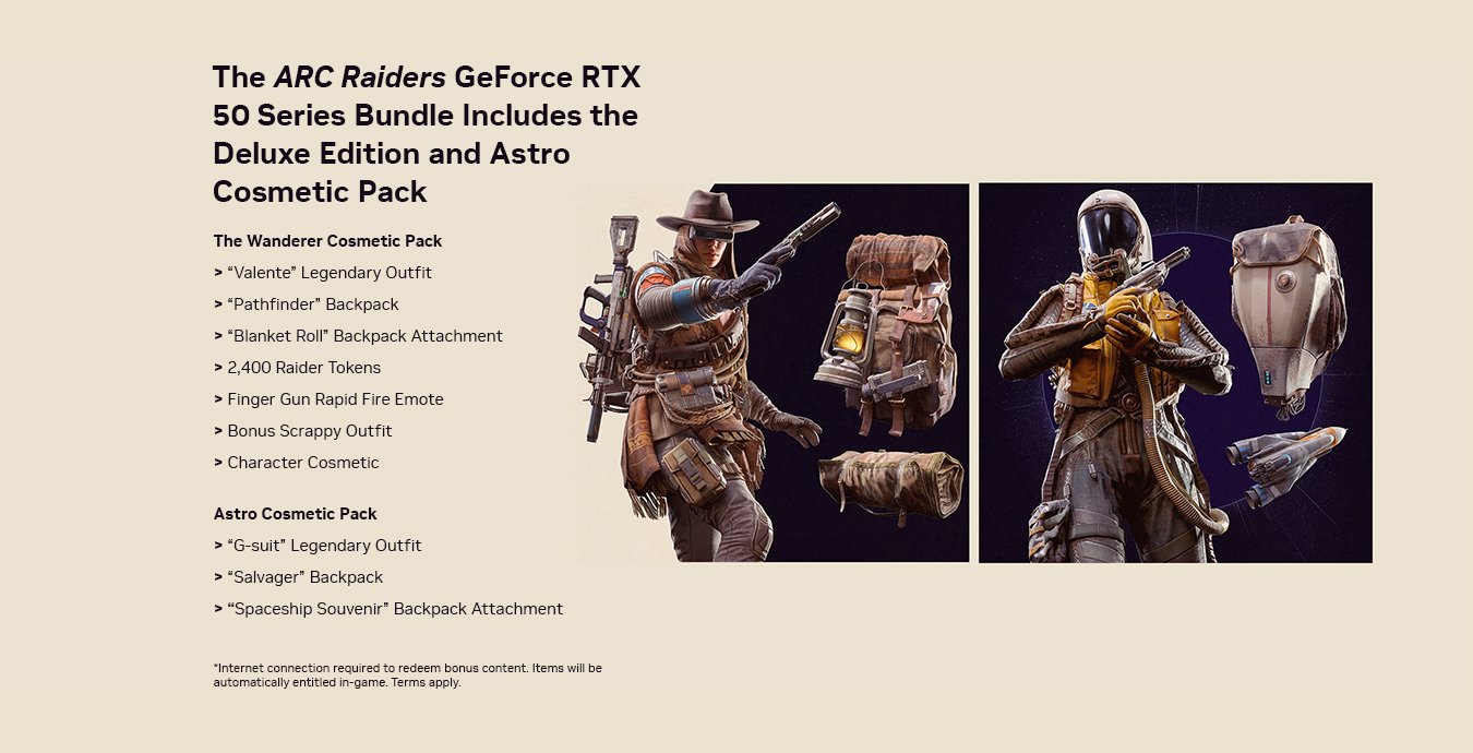 NVIDIA GeForce RTX 50 Series Bundle ARC Raiders